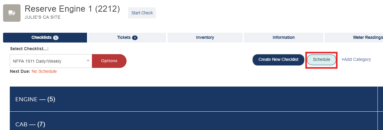 Scheduling Checklists