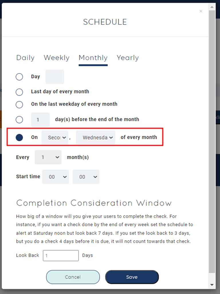 Scheduling Checklists