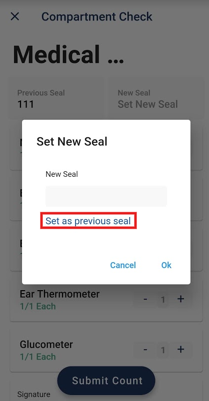 Vector Check It™ Compartment Enhancements