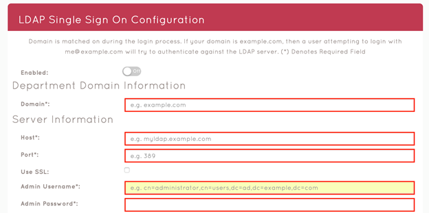 Single Sign On with LDAP