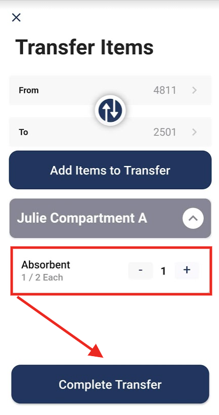 Mobile Inventory Transfers