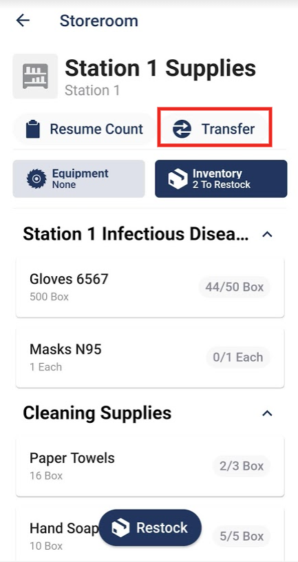 Mobile Inventory Transfers