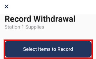 Mobile Inventory Withdrawals