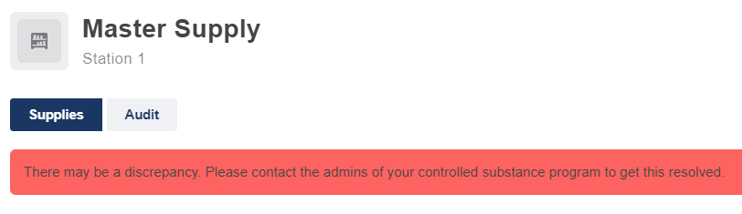 Controlled Substances Discrepancies - Desktop