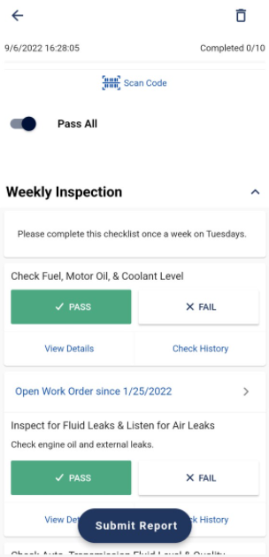Checklist - "Pass All" Functionality