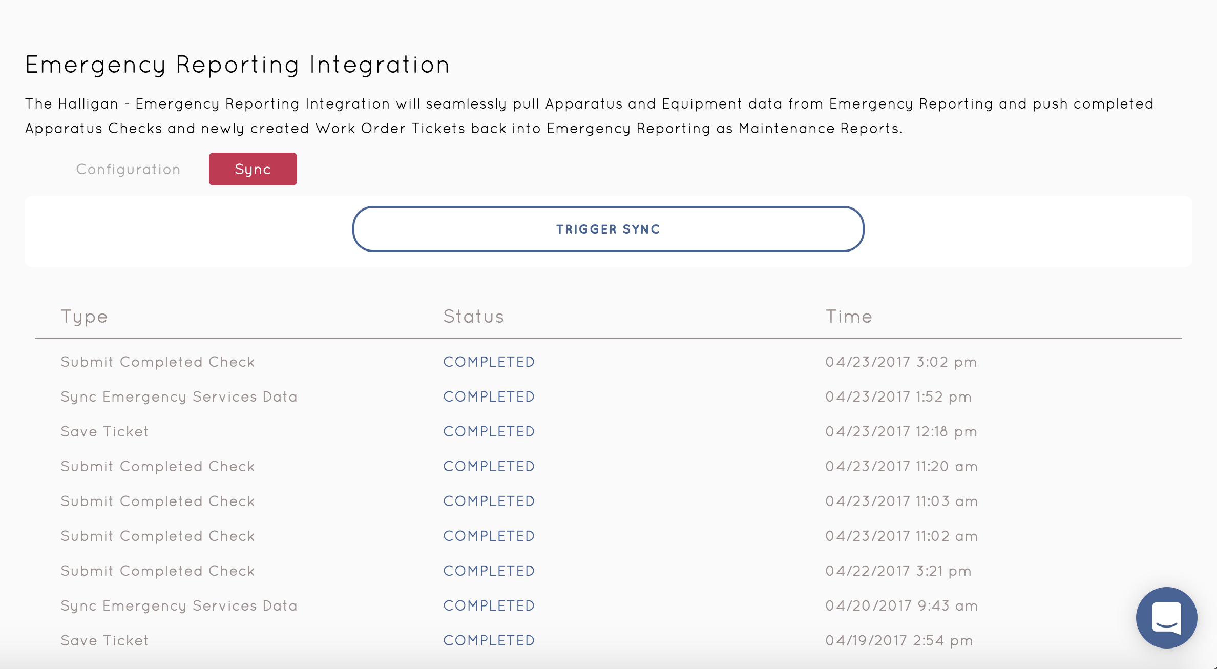 Configuring the Emergency Reporting Integration