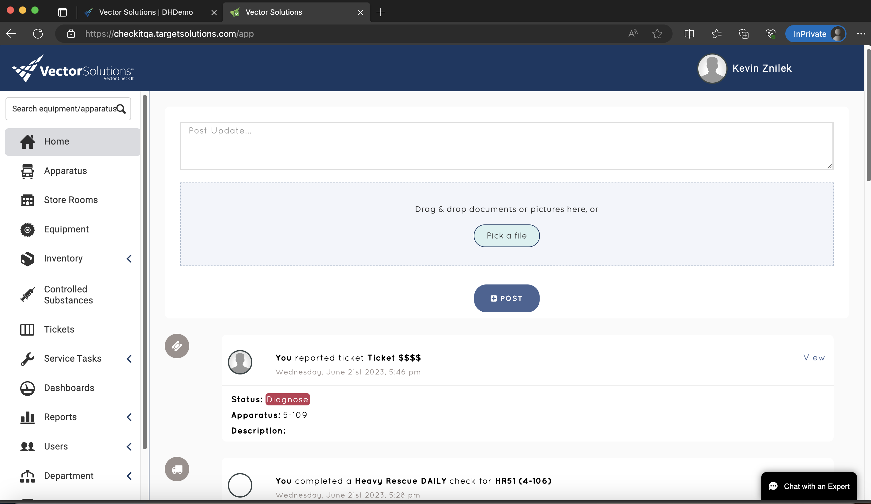 Opening Check It from Target Solutions