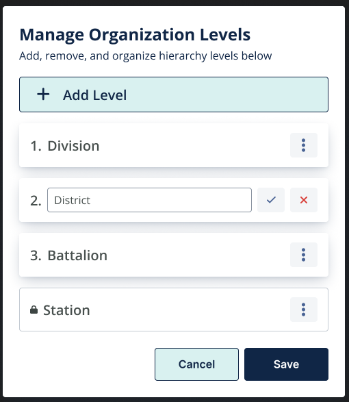 Organizational Hierarchies Setup